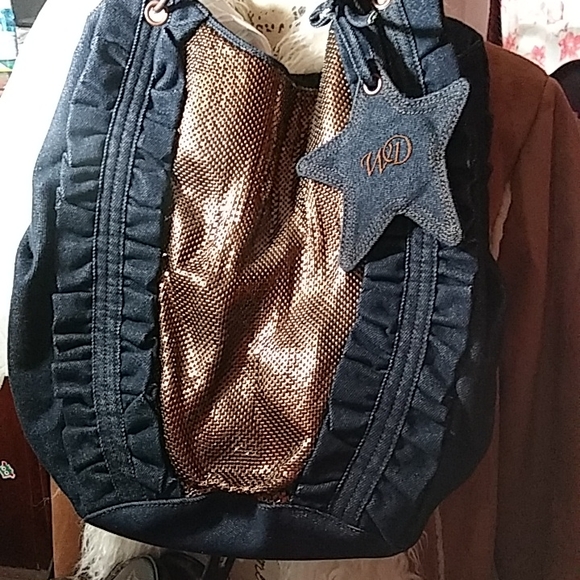 Whiting & Davis | Bags | Bnwt Whiting Davis Denim And Bronze Tote ...